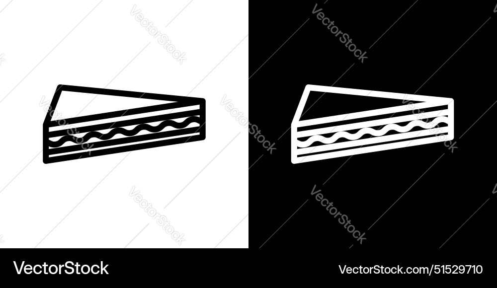 Sandwich icon set chicken cheese bread toast Vector Image