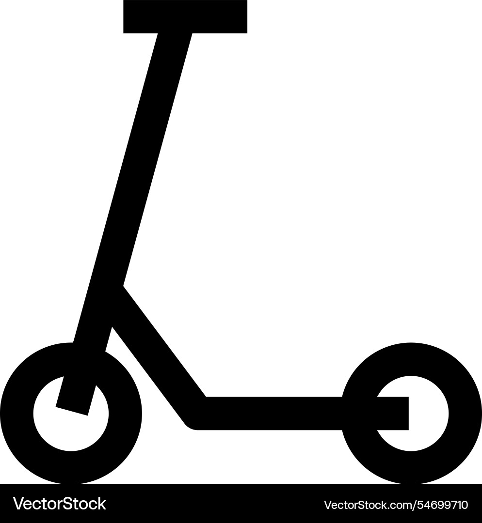 Scooter Symbol e-scooter sign elektrische kick Vektorbild