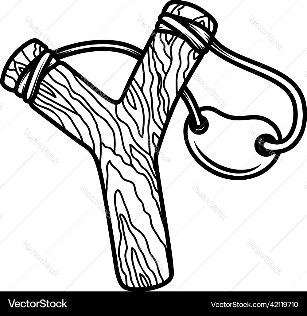Slingshot design element for logo emblem sign Vector Image