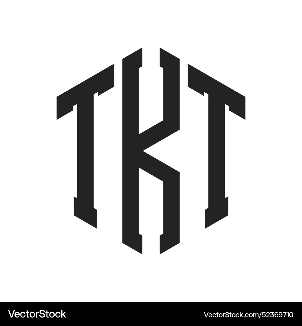 Tkt logo design initial letter monogram Royalty Free Vector