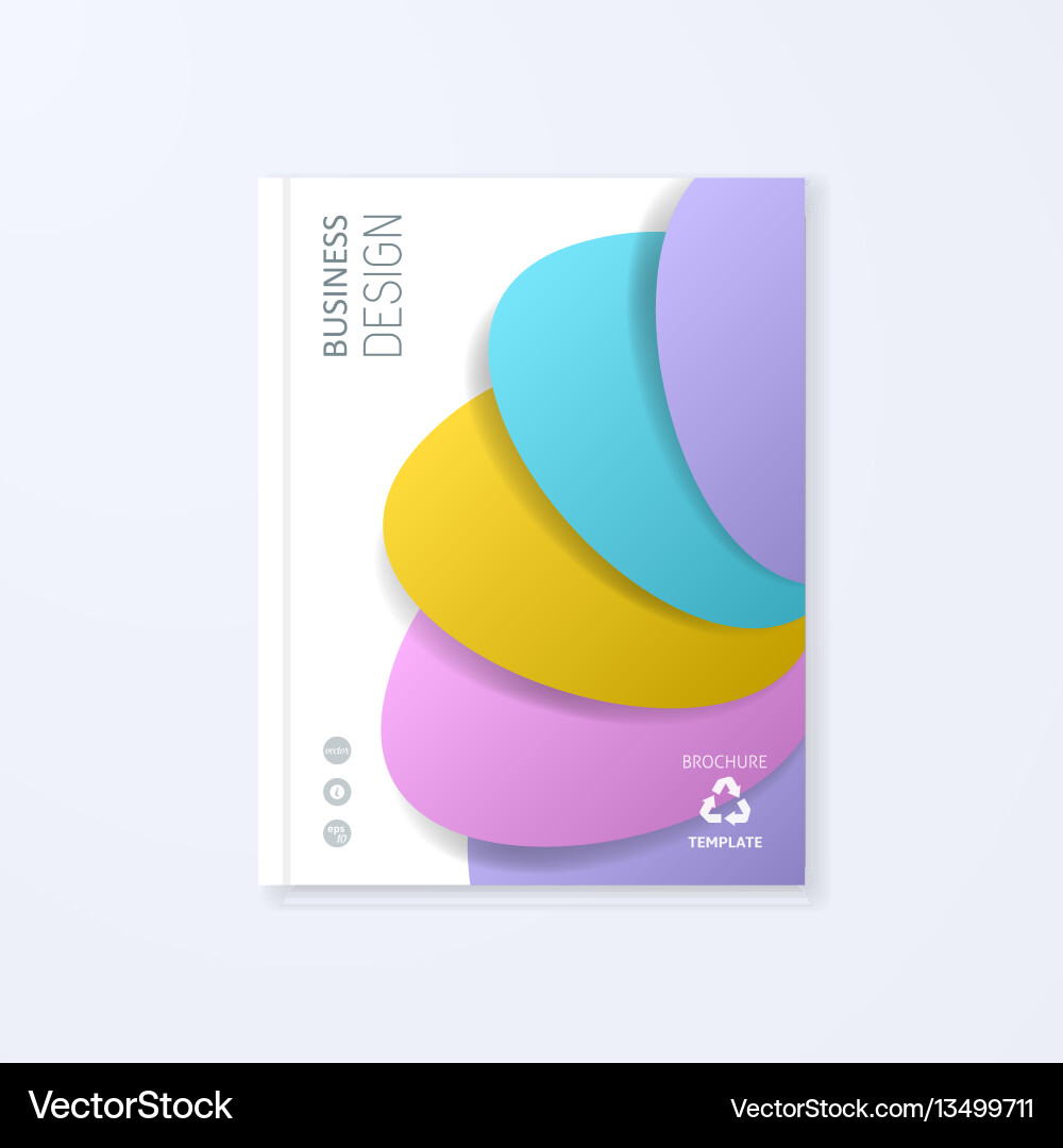 Abstract brochure design template Royalty Free Vector Image