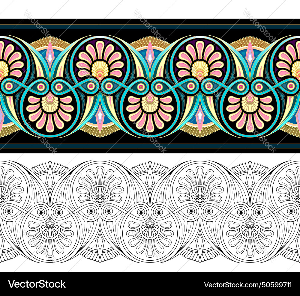 Ancient greek geometric design seamless pattern Vector Image