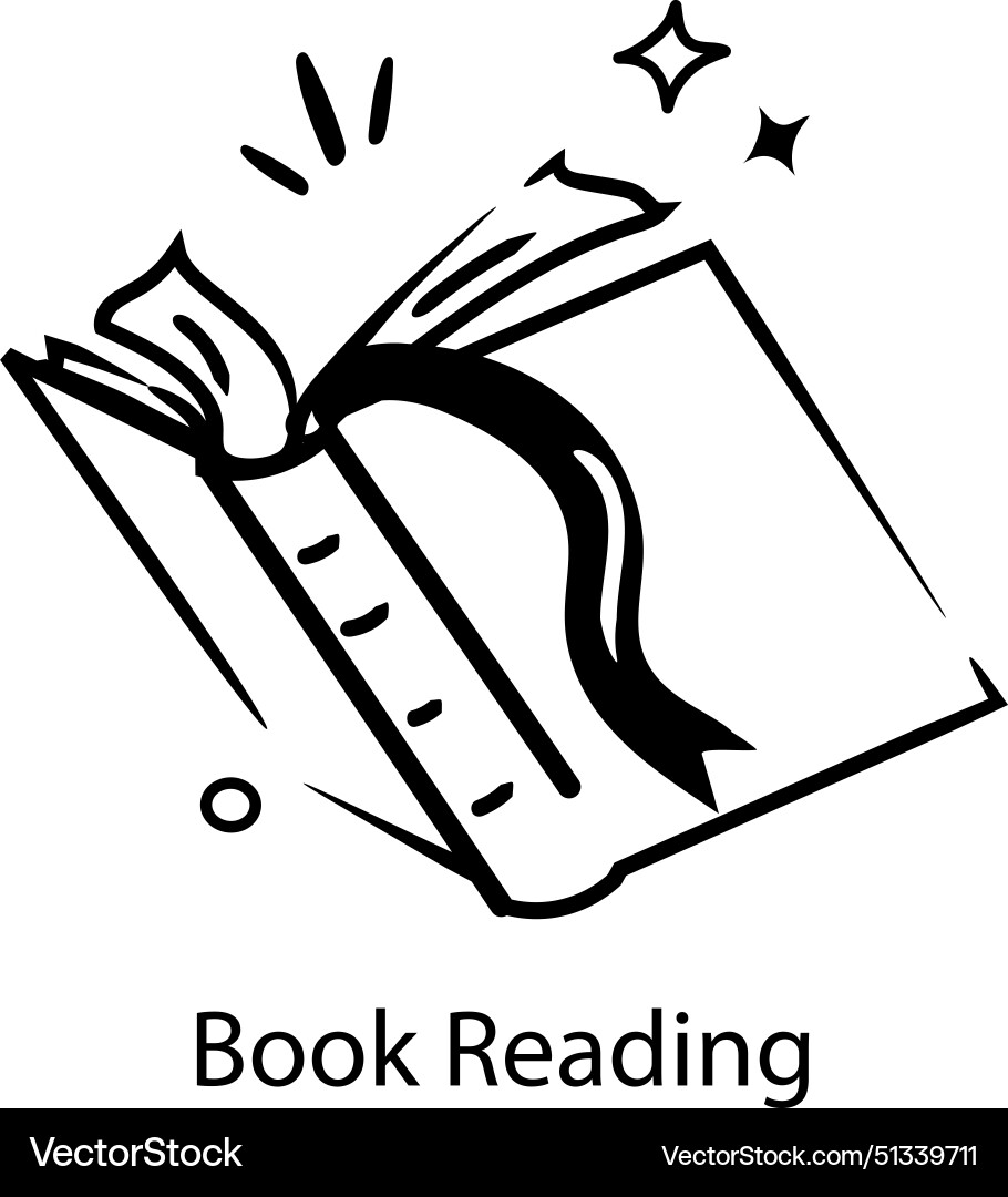Book reading Royalty Free Vector Image - VectorStock