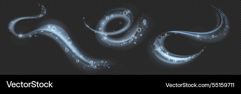 Bubble swirl effect collection Royalty Free Vector Image