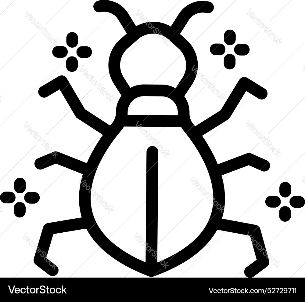Clean bug logo representing pest control services Vector Image