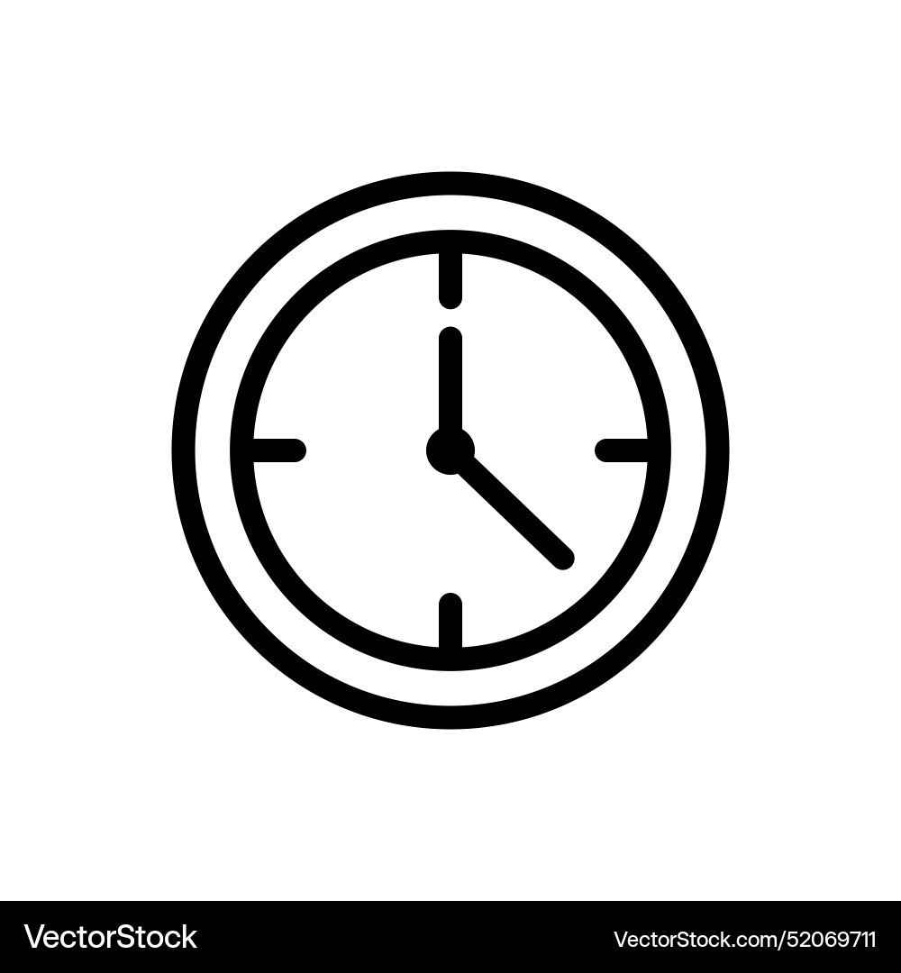 Clock icon for timekeeping and schedule management