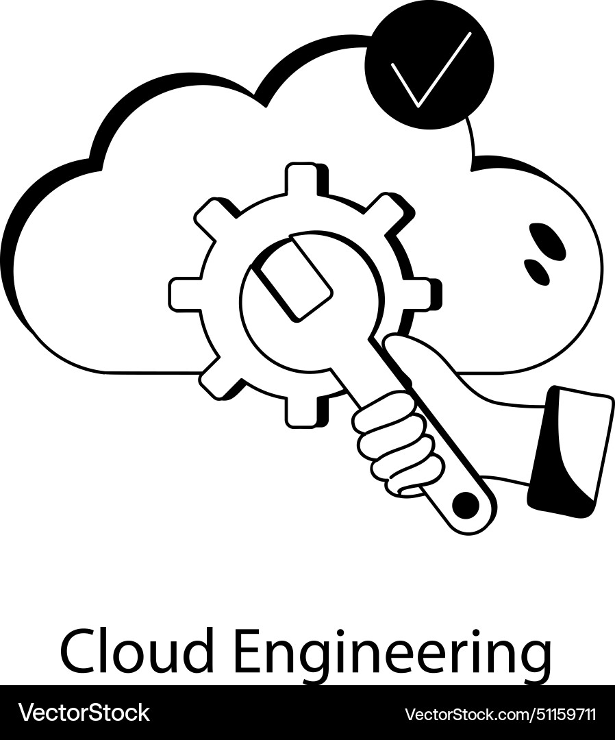 Cloud engineering Royalty Free Vector Image - VectorStock
