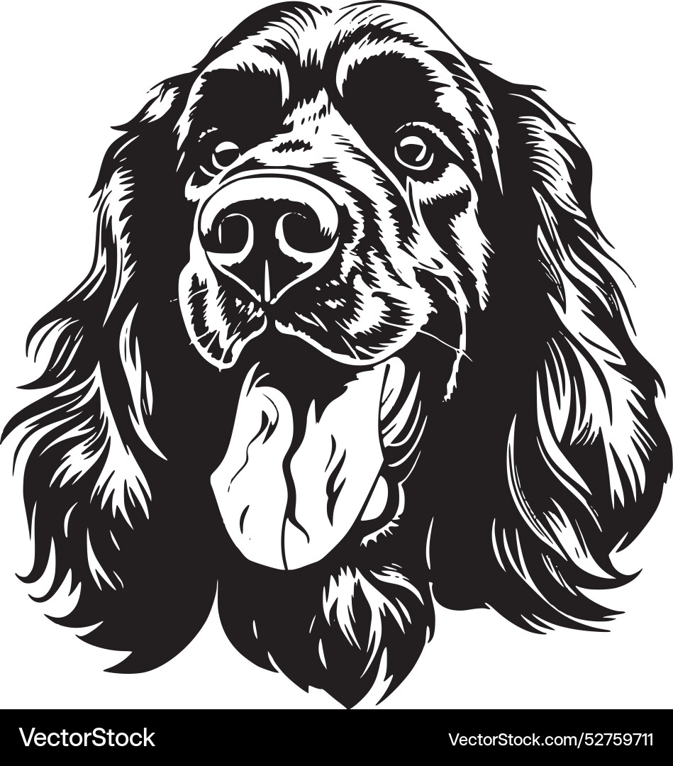 Cocker spaniel - minimalist and flat logo Vector Image