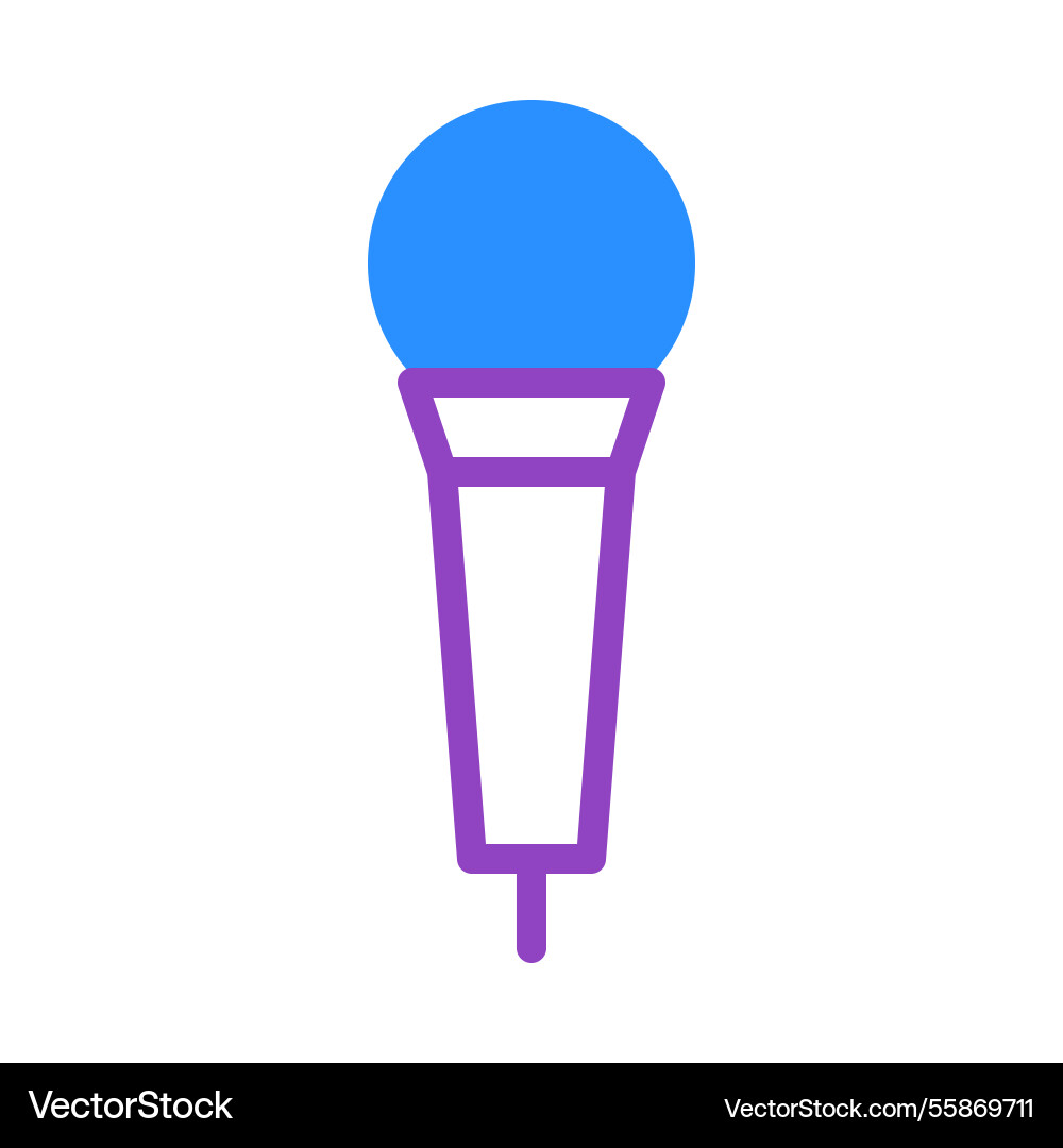Colorful microphone icon for creative projects Vector Image