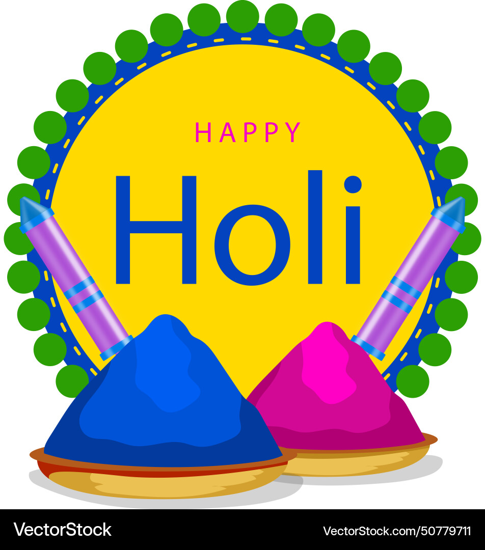 Holi poster Royalty Free Vector Image - VectorStock