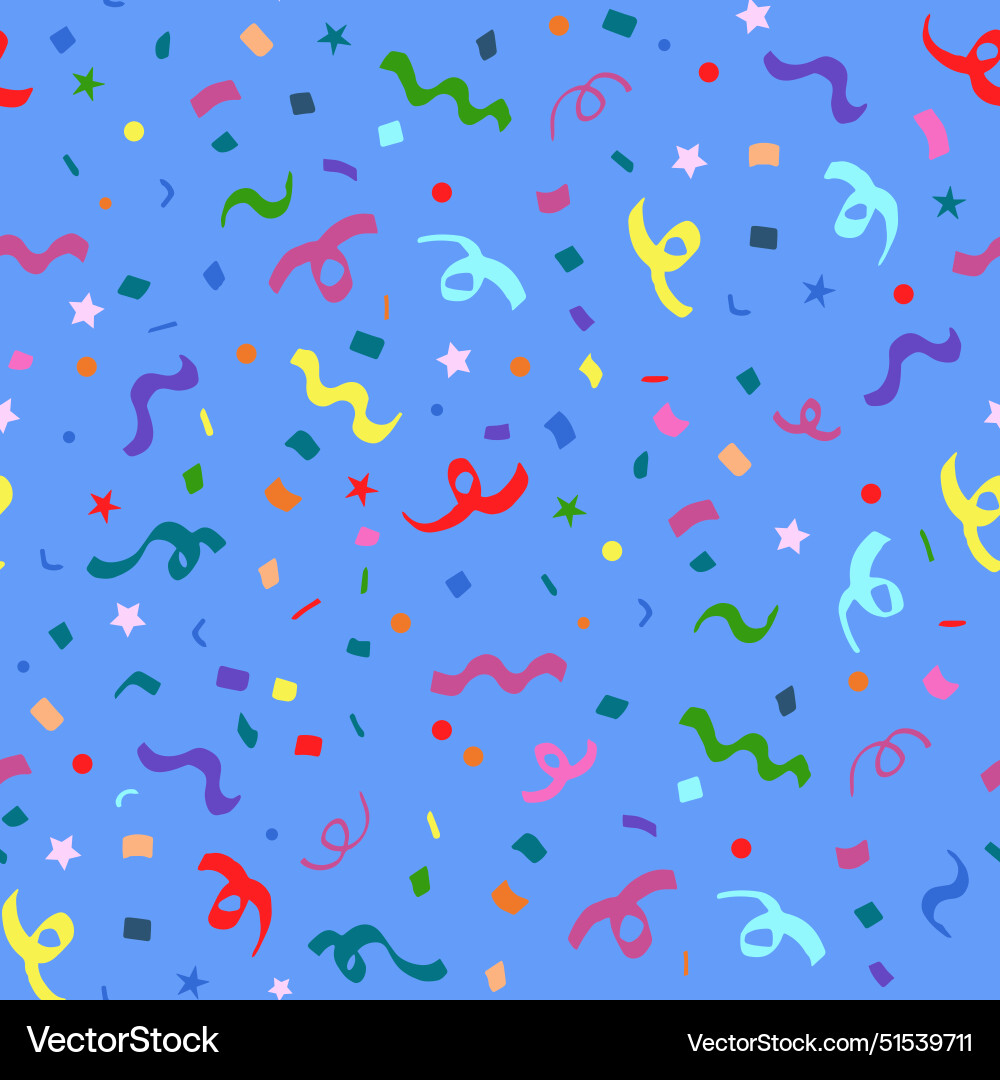 Seamless pattern with colorful birthday confetti Vector Image