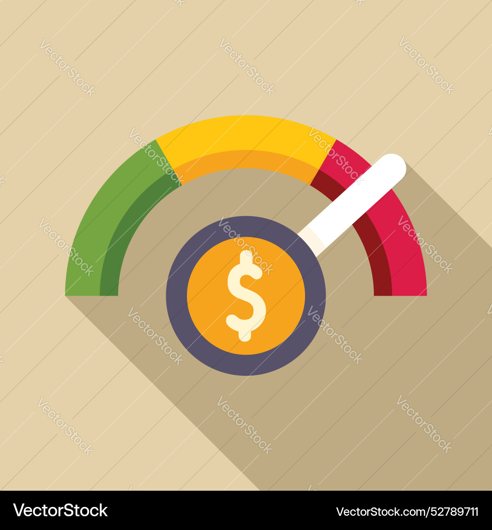 Speedometer showing increasing profit with dollar Vector Image