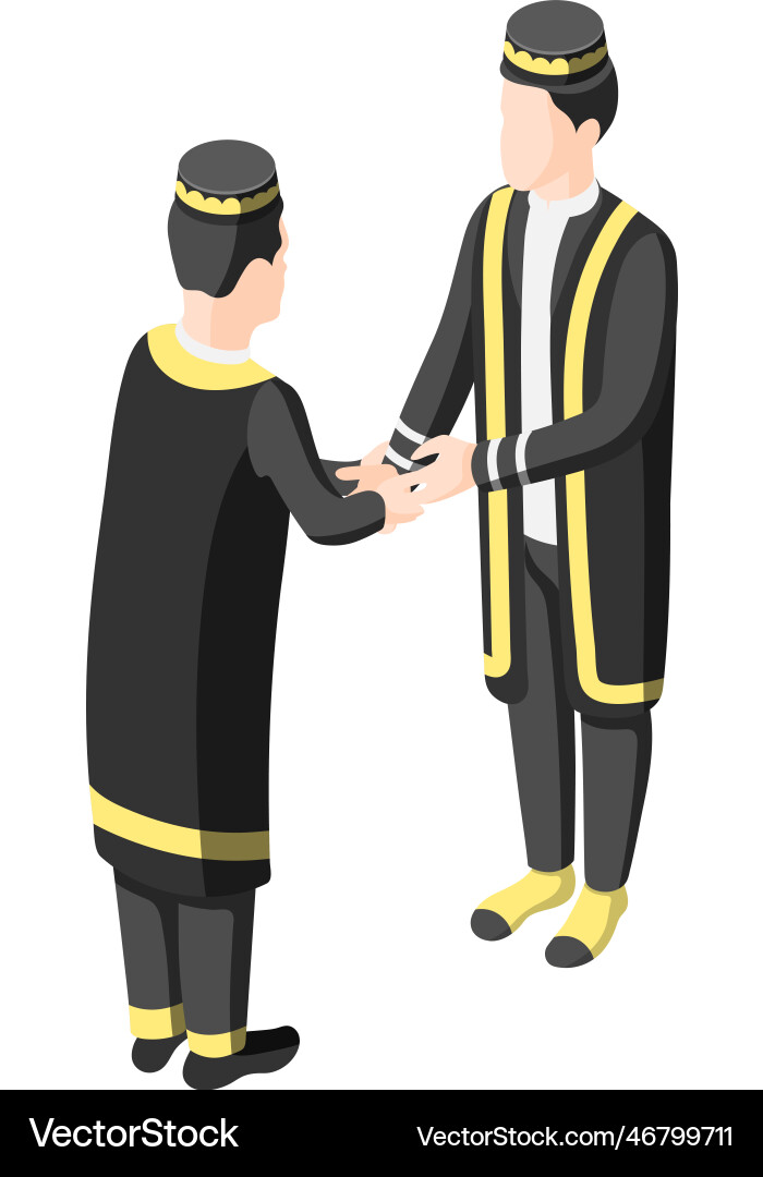 Tadjik greeting icon Royalty Free Vector Image