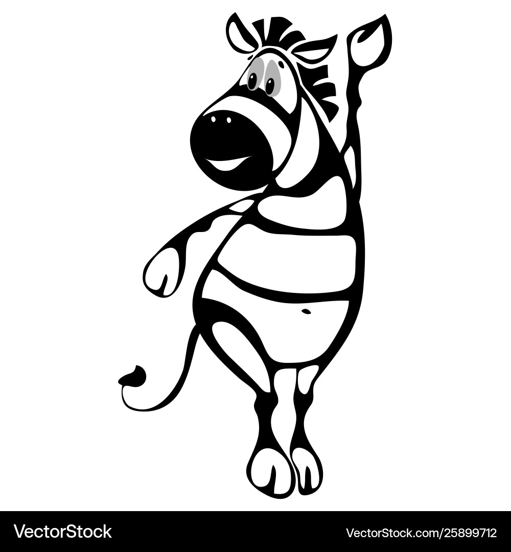 Cheerful Dancing Zebra Royalty Free Vector Image