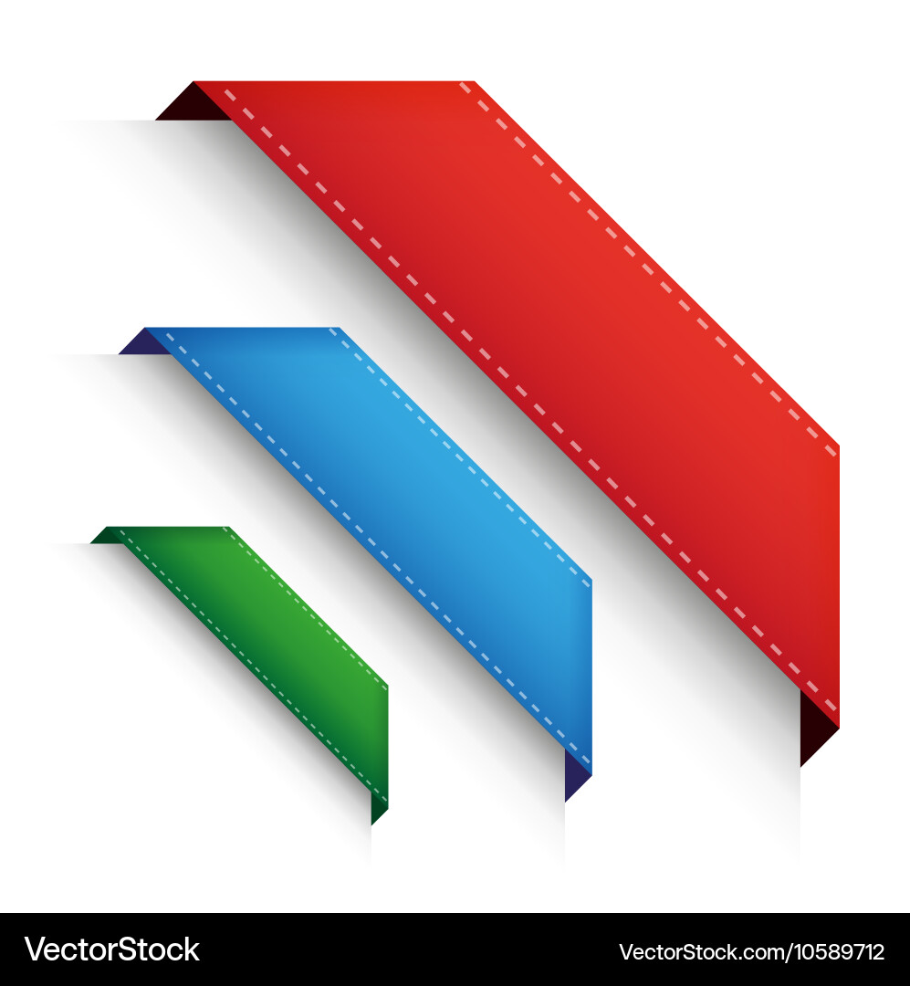 Corner banner - crorner ribbon set Royalty Free Vector Image