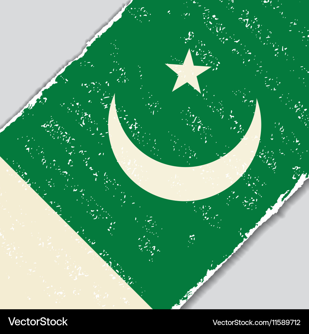 Grunge Pakistani Flag Texture Royalty Free Vector Image
