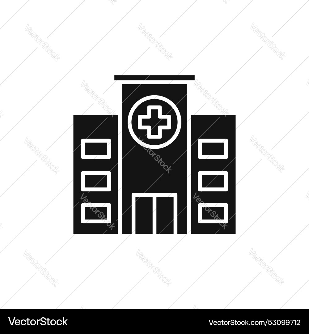Hospital icon isolated on white background Vector Image