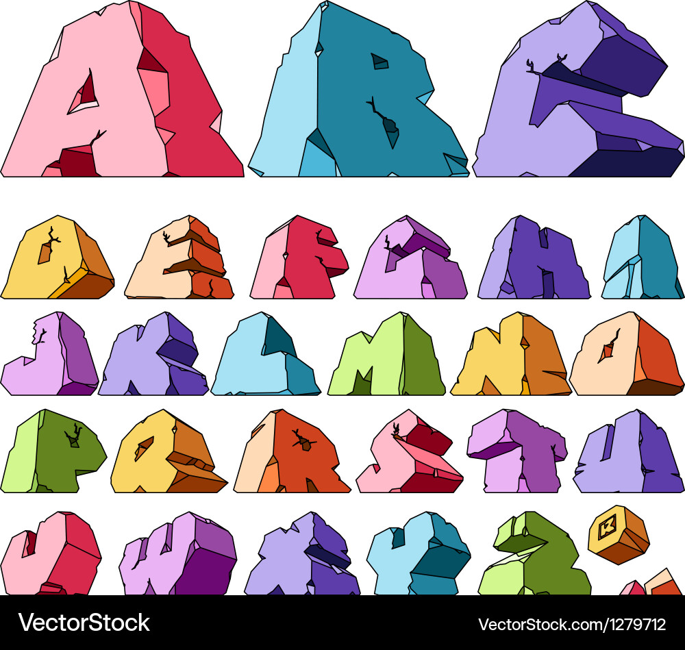 Multicolored alphabet Royalty Free Vector Image