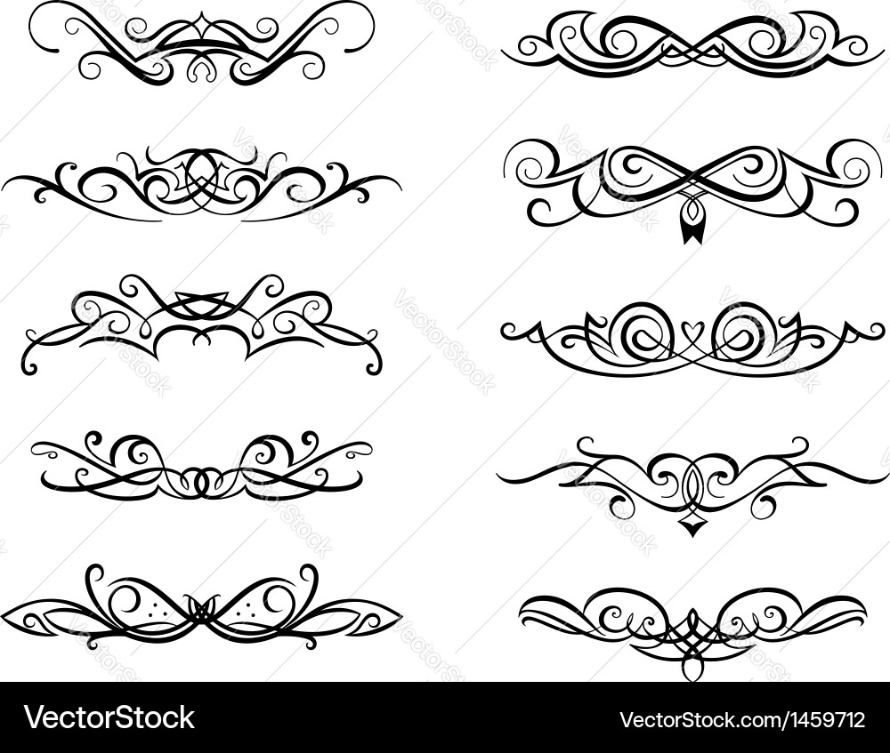 Vignettes and monograms Royalty Free Vector Image