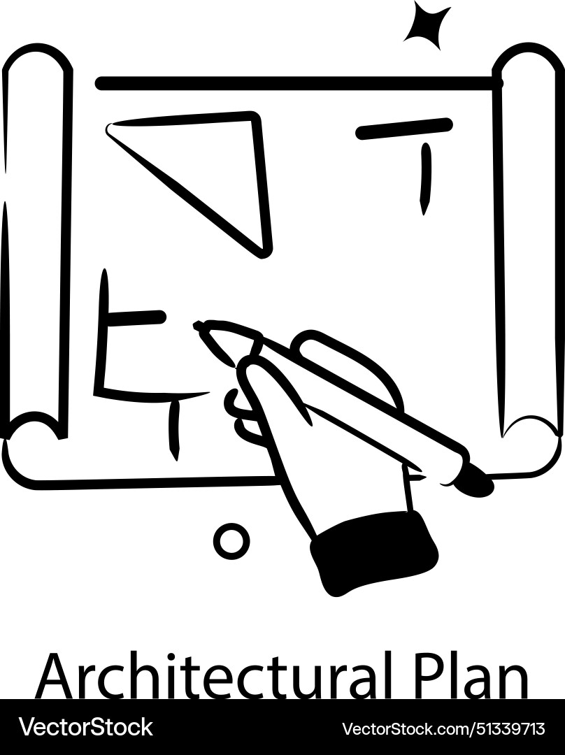 Architectural plan Royalty Free Vector Image - VectorStock