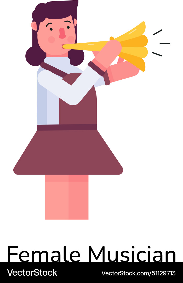 Female musician Royalty Free Vector Image - VectorStock