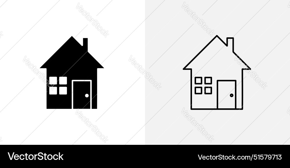 House icon set Royalty Free Vector Image - VectorStock