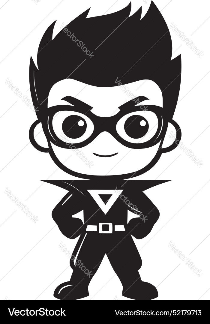 Mighty mite cute superhero design superheroic Vector Image