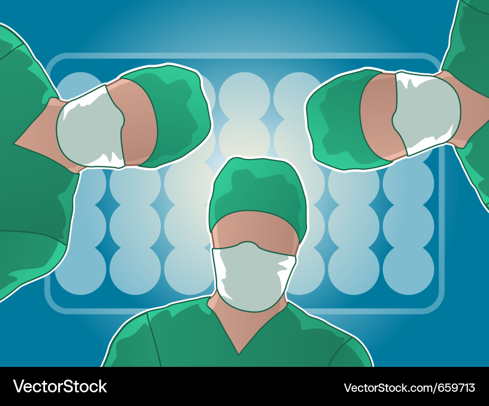 Operating room surgery Royalty Free Vector Image