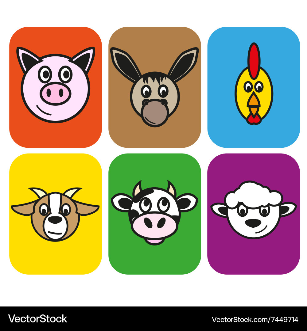 Animal farm Royalty Free Vector Image - VectorStock