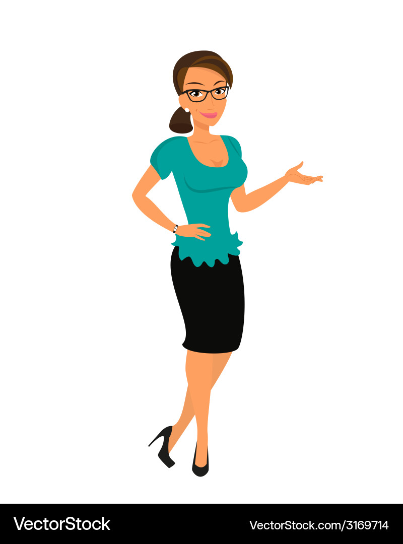 Brunette woman Royalty Free Vector Image - VectorStock