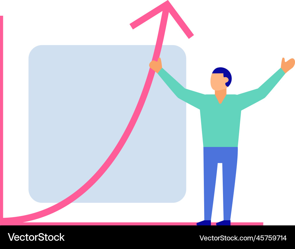 Data analysis growth composition Royalty Free Vector Image