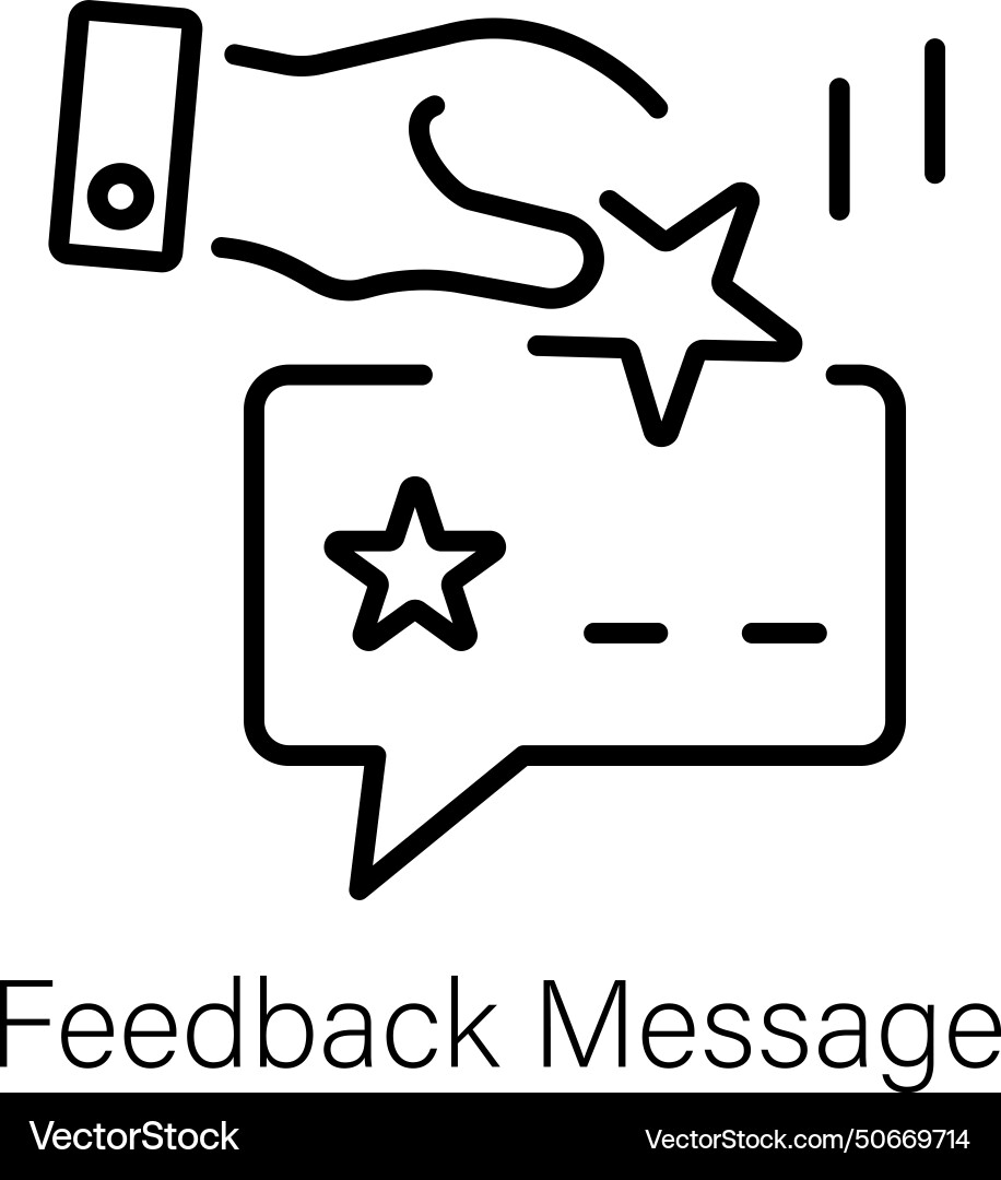 Feedback message Royalty Free Vector Image - VectorStock