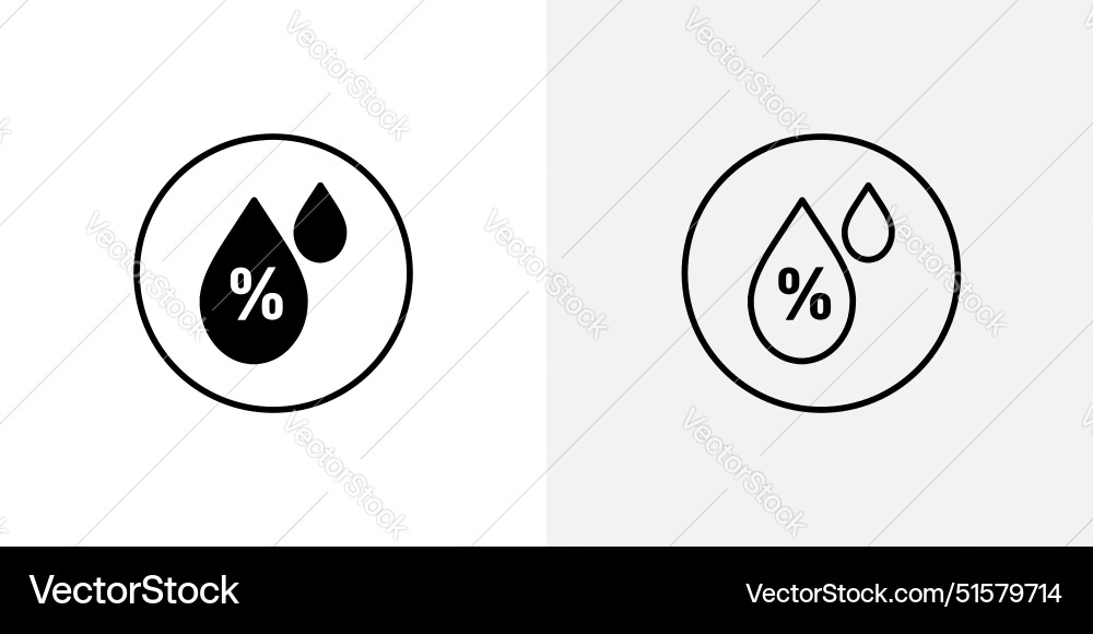 Humidity icon set Royalty Free Vector Image - VectorStock