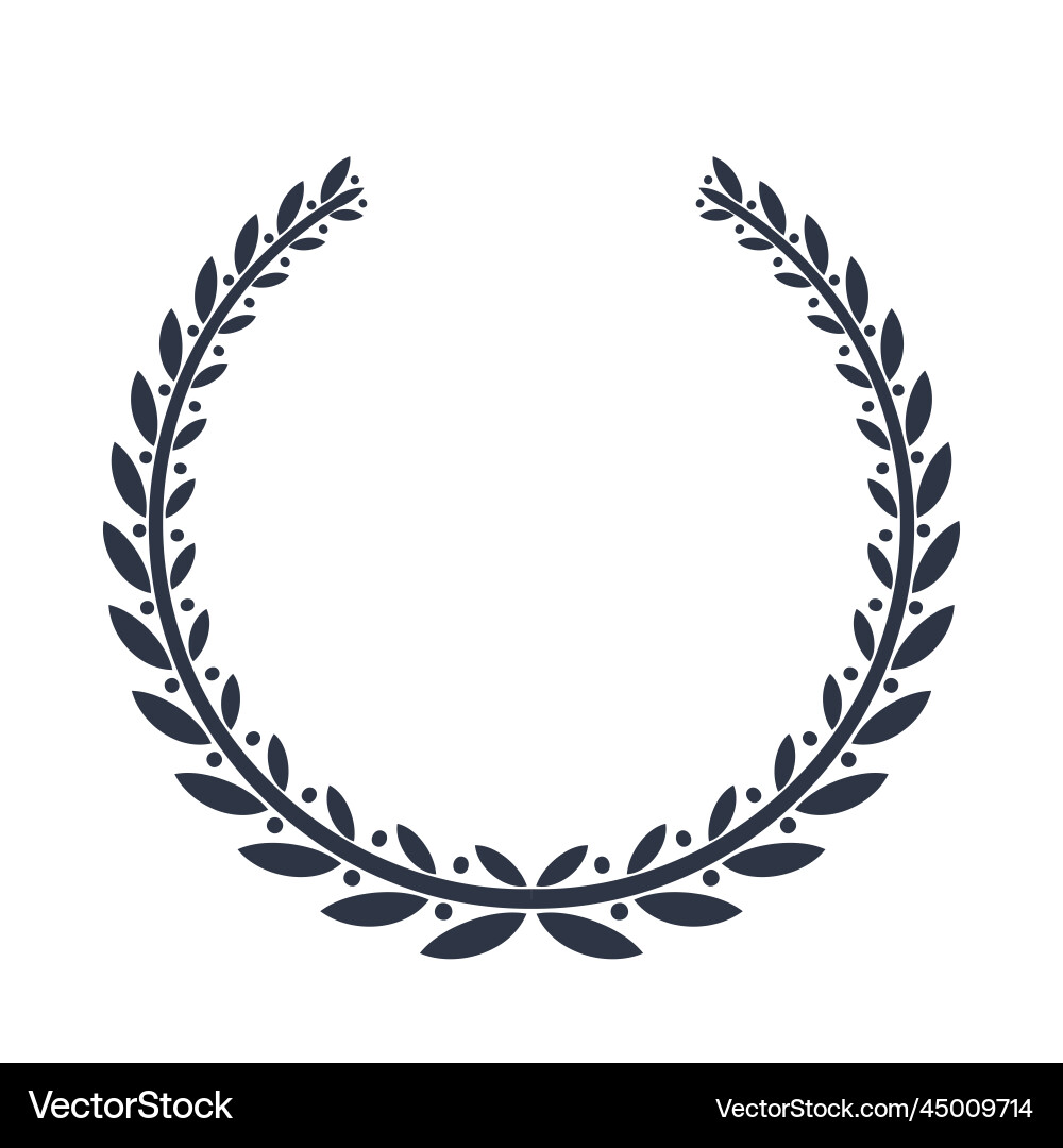 Laurel wreath stylish frame Royalty Free Vector Image