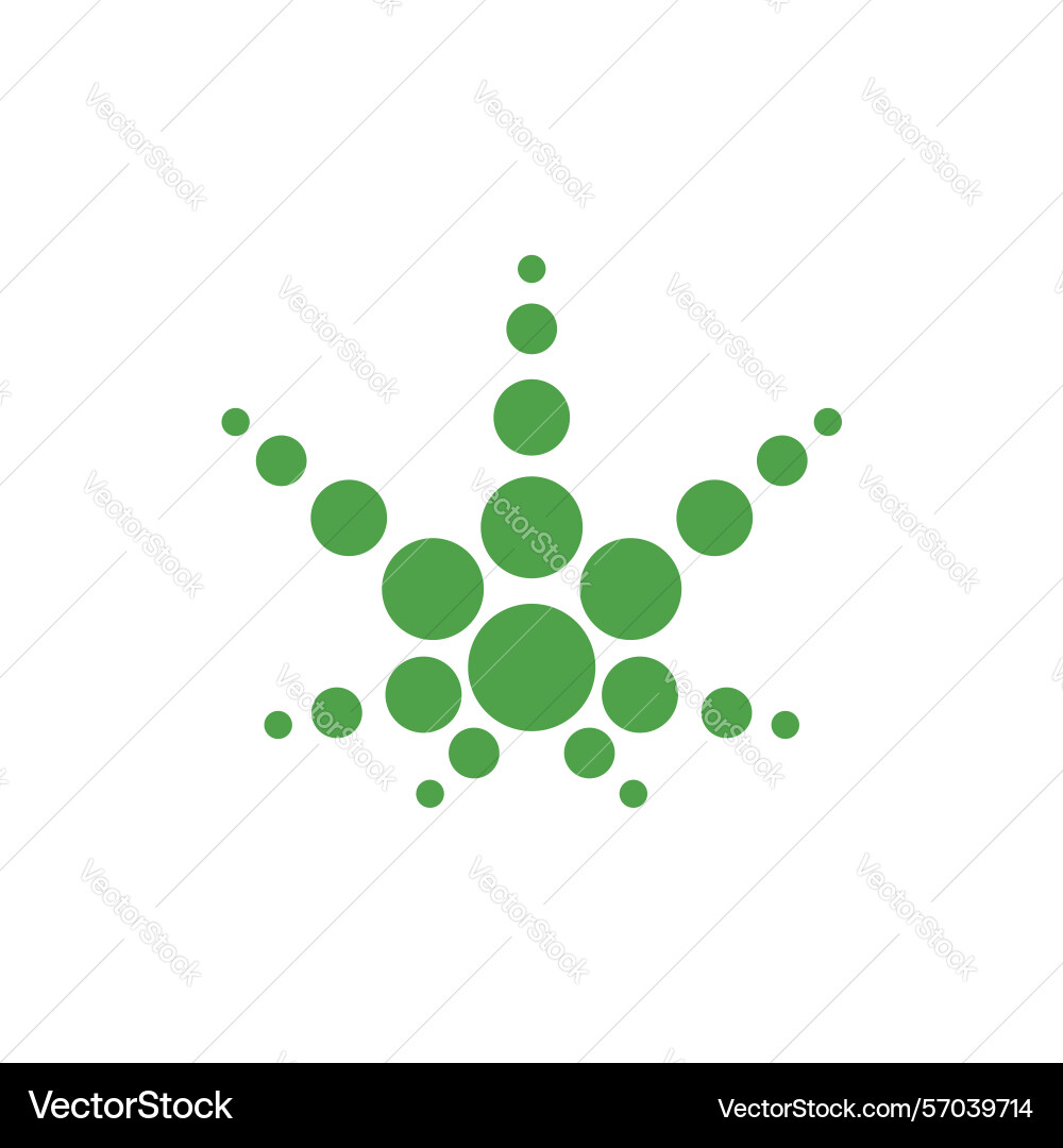 Marijuana leaf hemp weed icon logo template design