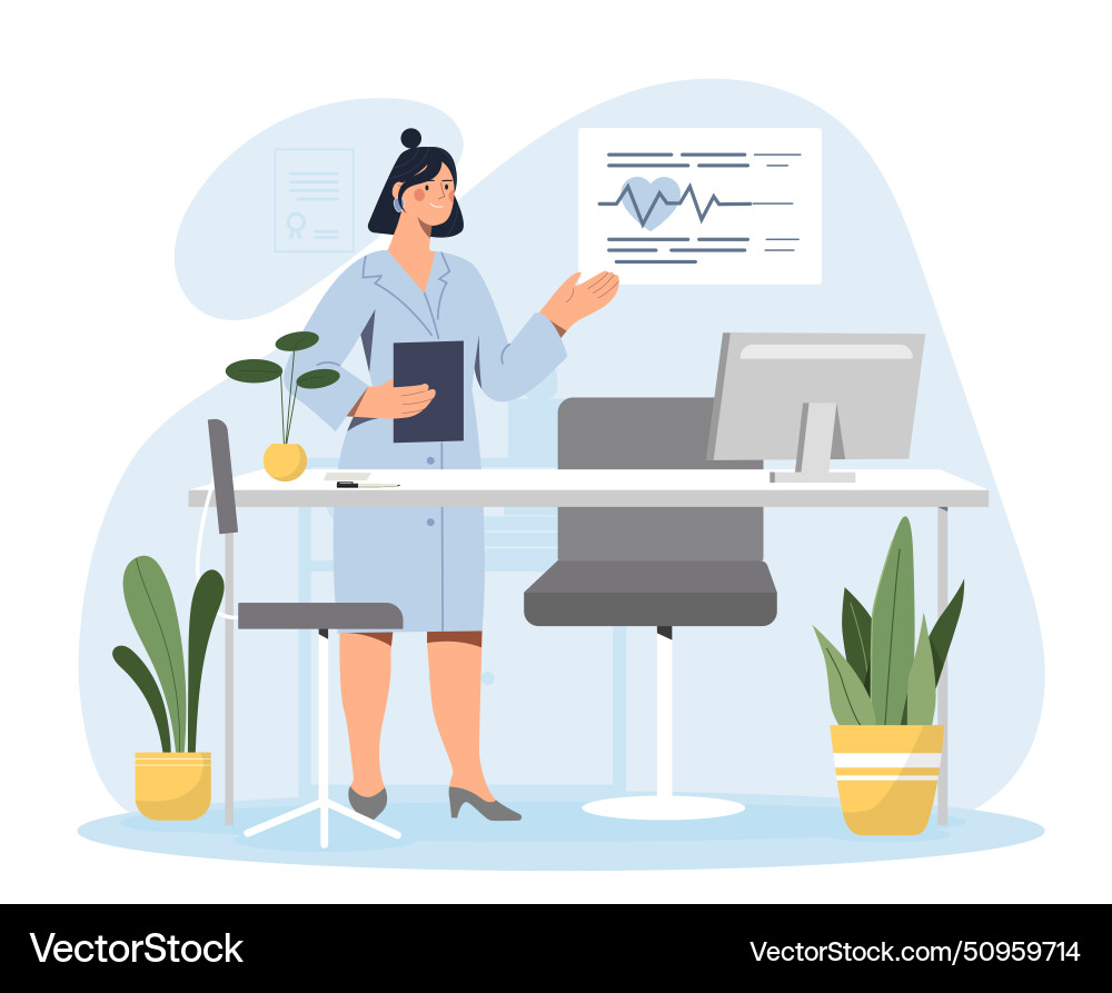 Medical office concept Royalty Free Vector Image
