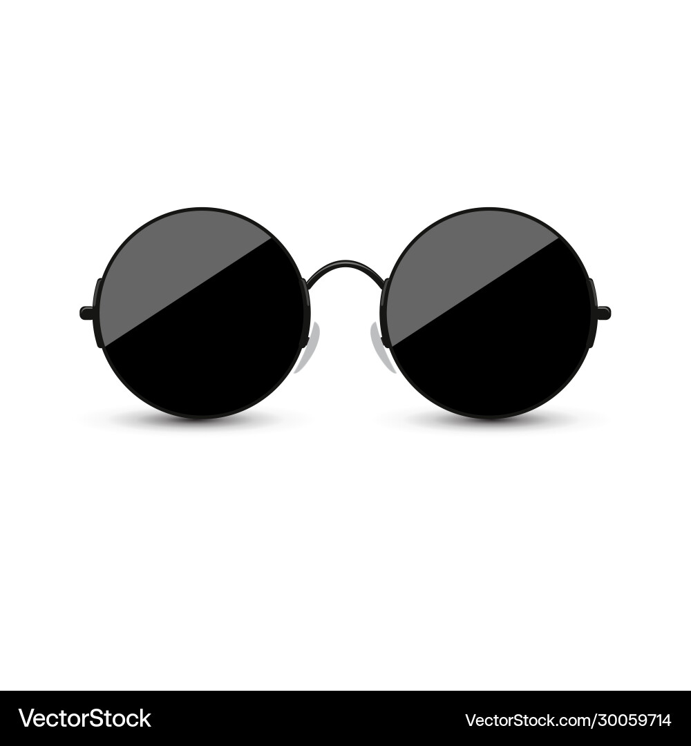 Realistic sunglasses on background Royalty Free Vector Image