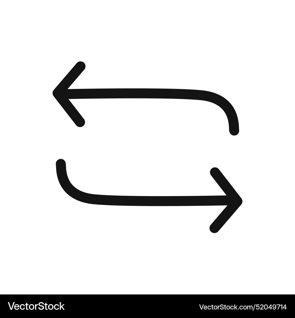 Swap icon linear graphics sign Royalty Free Vector Image