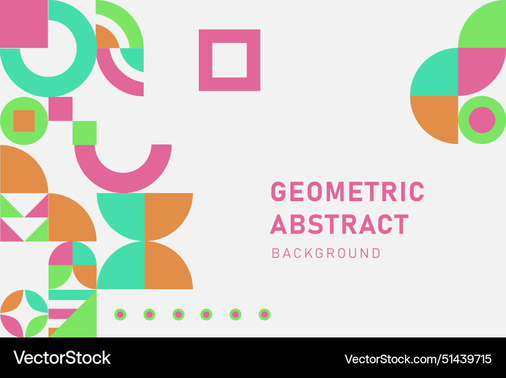 Abstract Flat Colorful Mosaic Background Template Vector Image