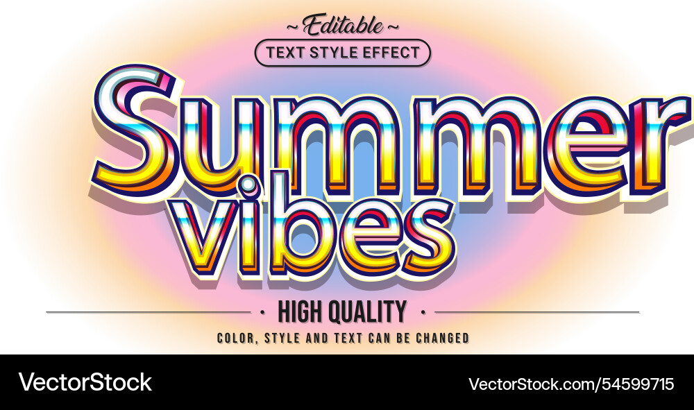 Editable text style effect - theme Royalty Free Vector Image