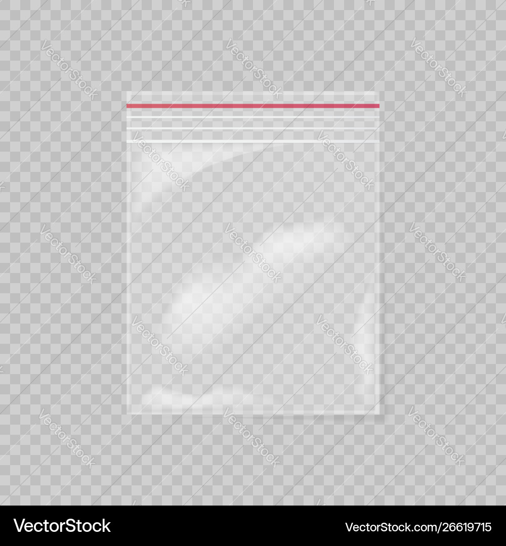 Plastic bag isolated on transparent background Vector Image