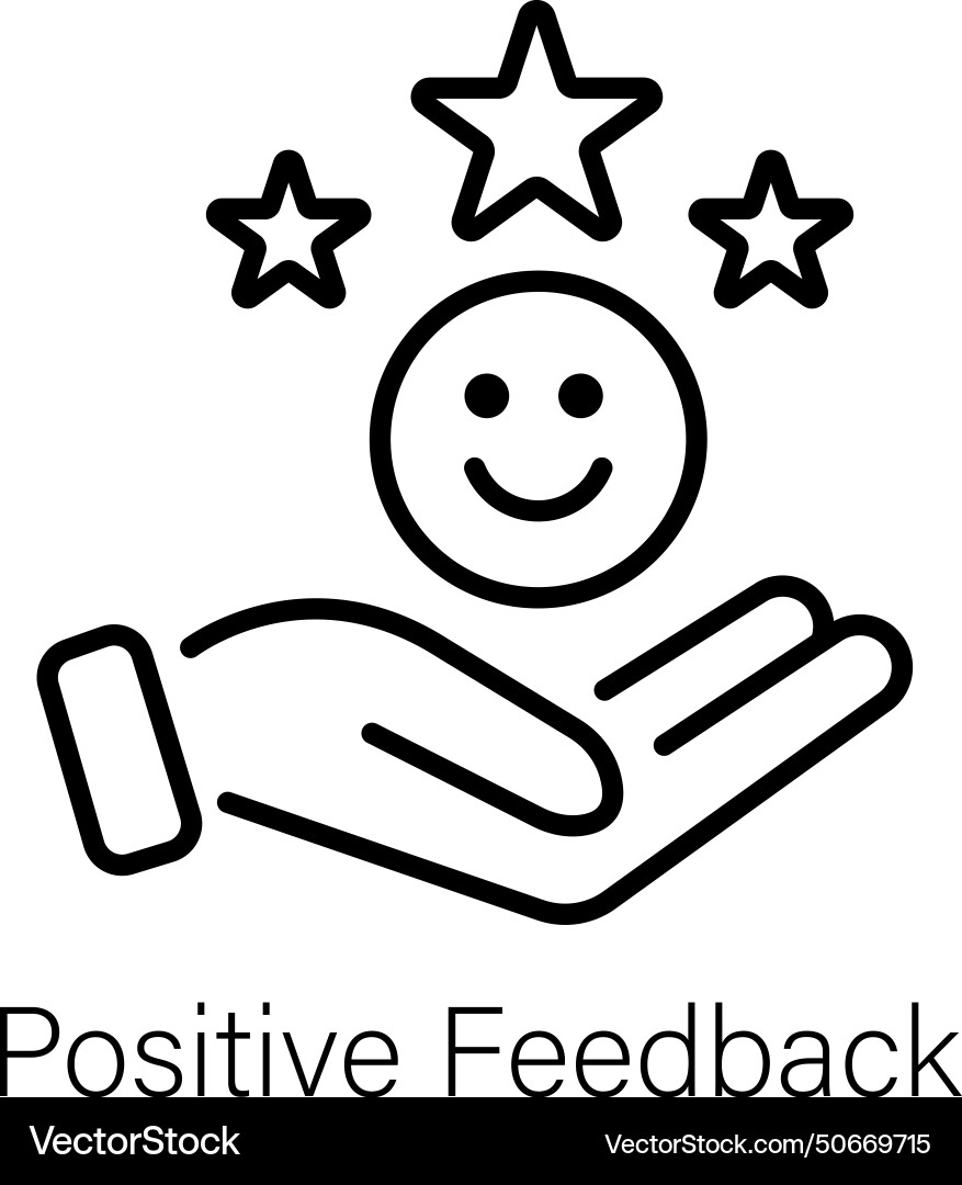 Positive feedback Royalty Free Vector Image - VectorStock