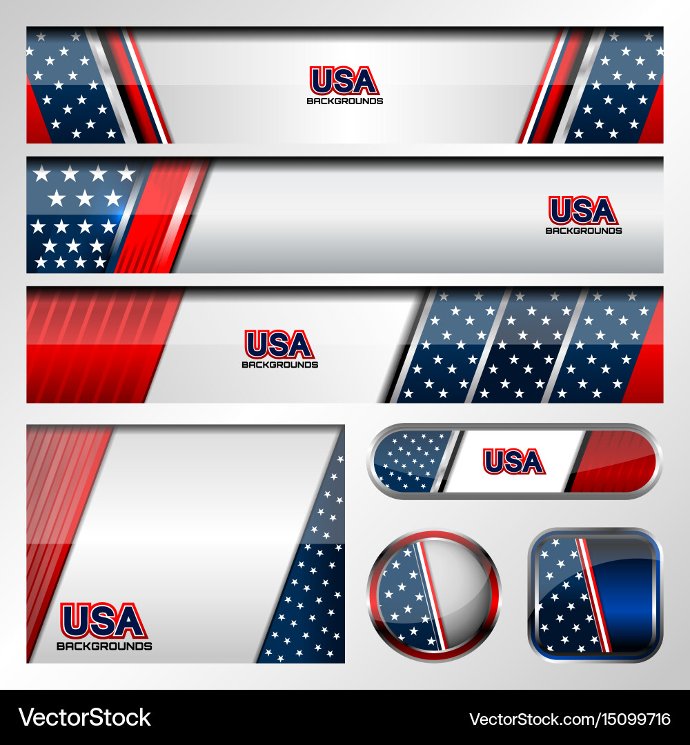 American Flag Backgrounds Royalty Free Vector Image