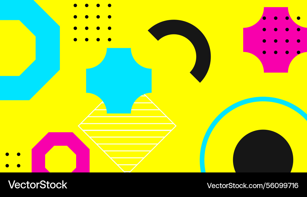 Colorful geometric abstract background with Vector Image