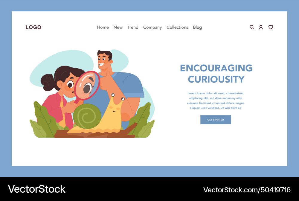 Curiosity in youth concept flat Royalty Free Vector Image