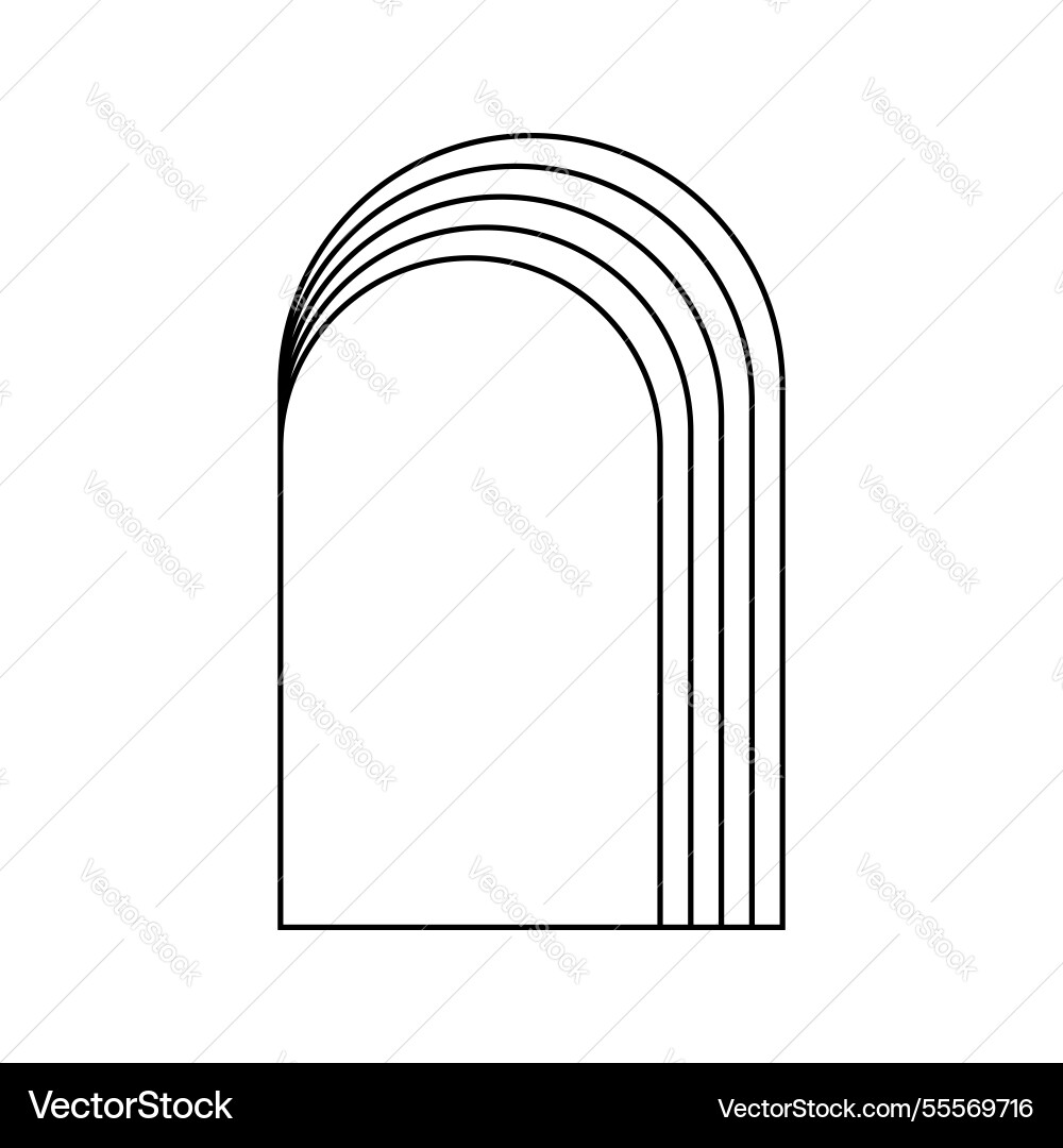 Geometric Arch Frames Royalty Free Vector Image
