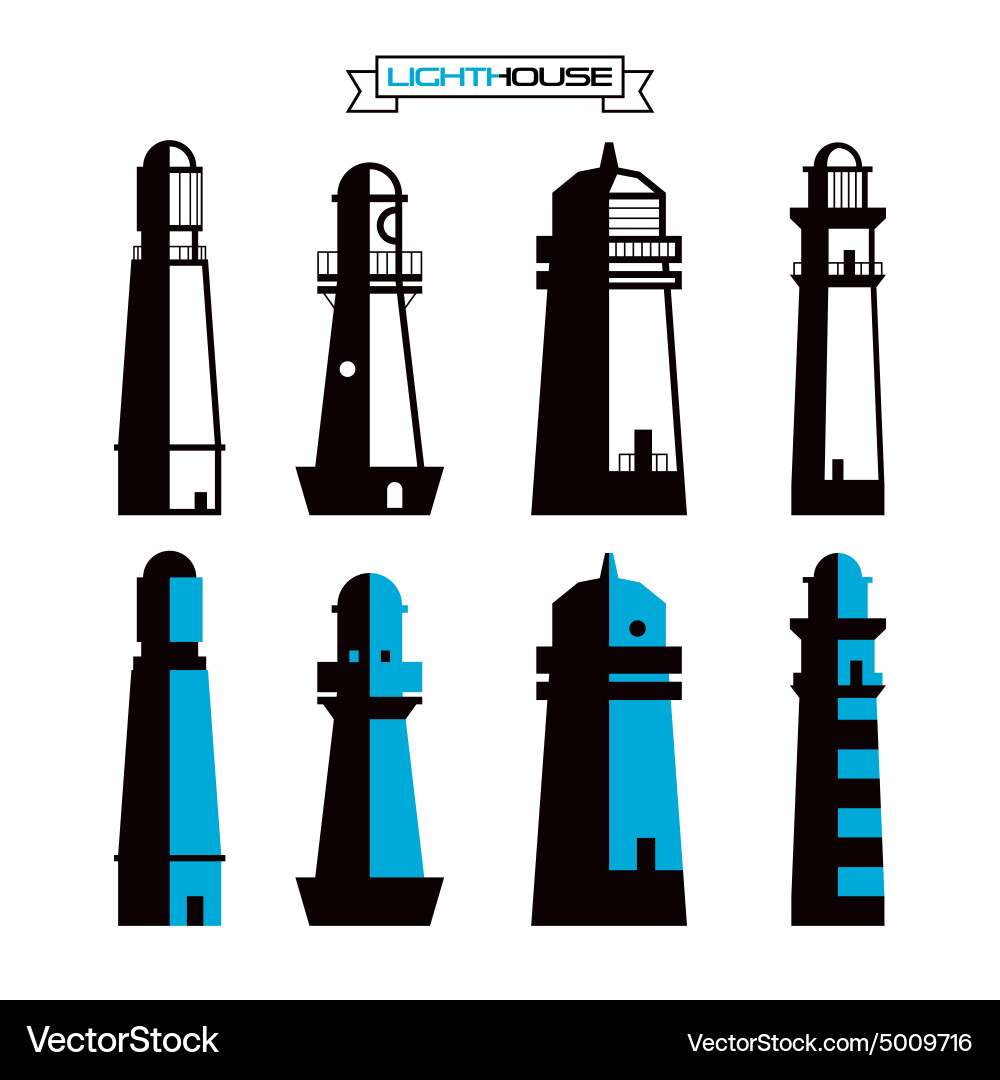 Lighthouse badges Royalty Free Vector Image - VectorStock