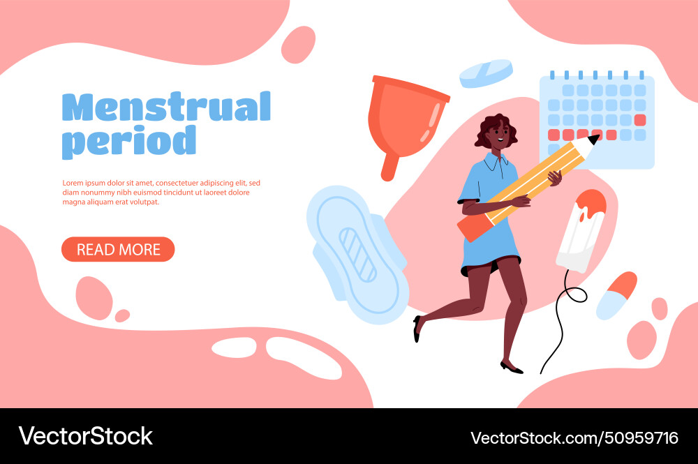 Menstrual period poster Royalty Free Vector Image