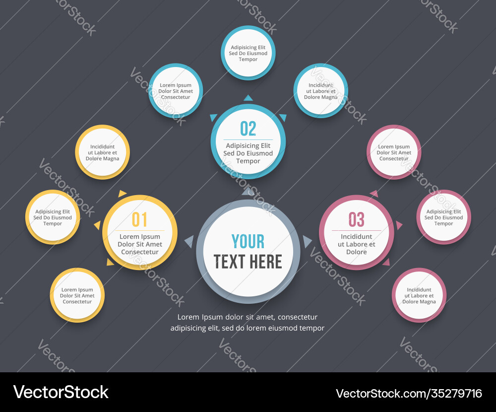 Mind map diagram Royalty Free Vector Image - VectorStock