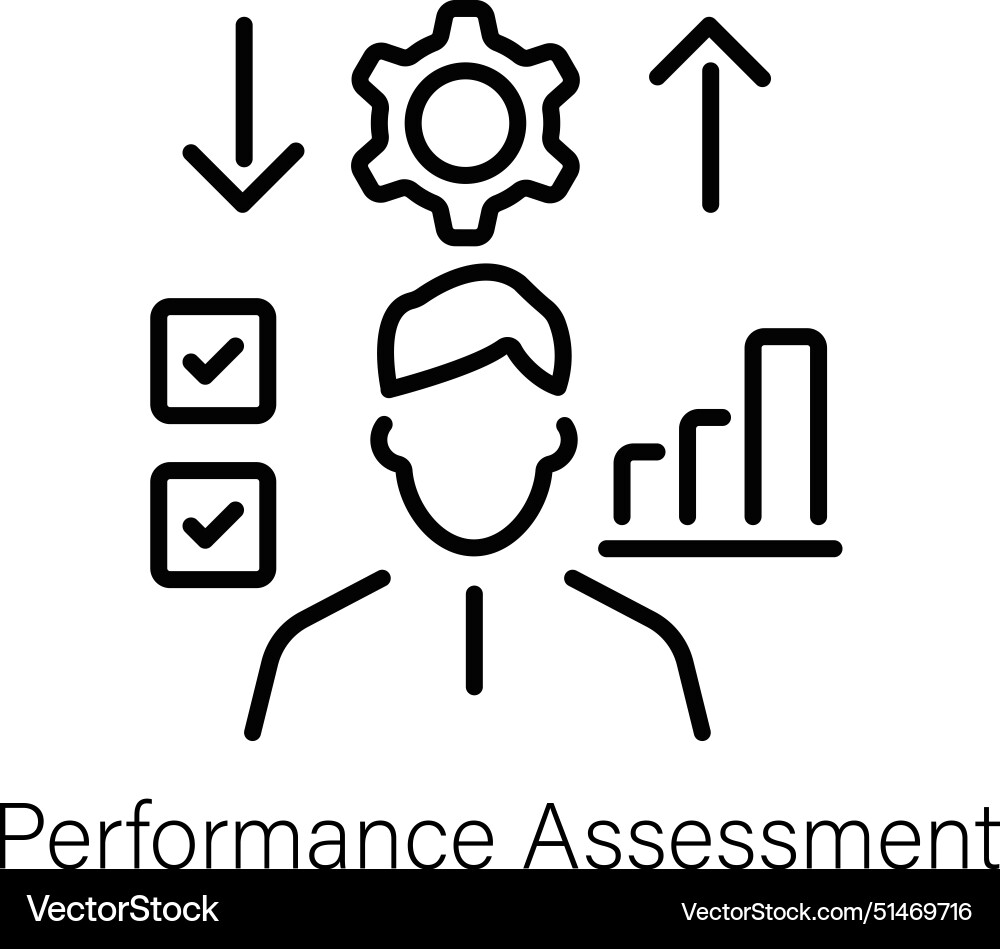 Performance assessment Royalty Free Vector Image
